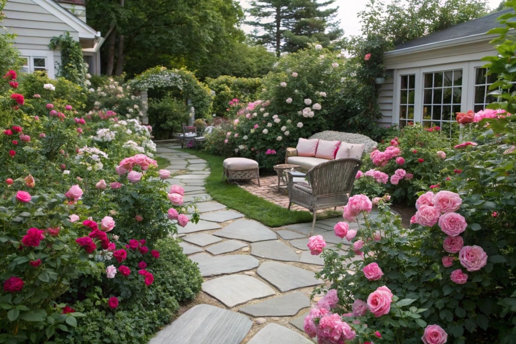 14+ Beautiful Drift Roses in Landscape Designs