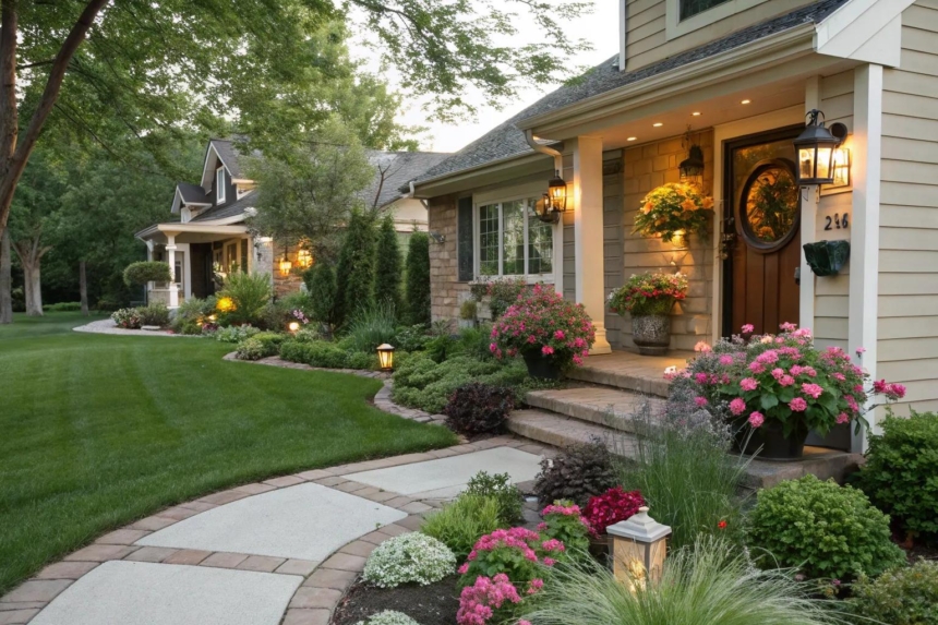 17+ Inspiring Front Entry Landscape Ideas