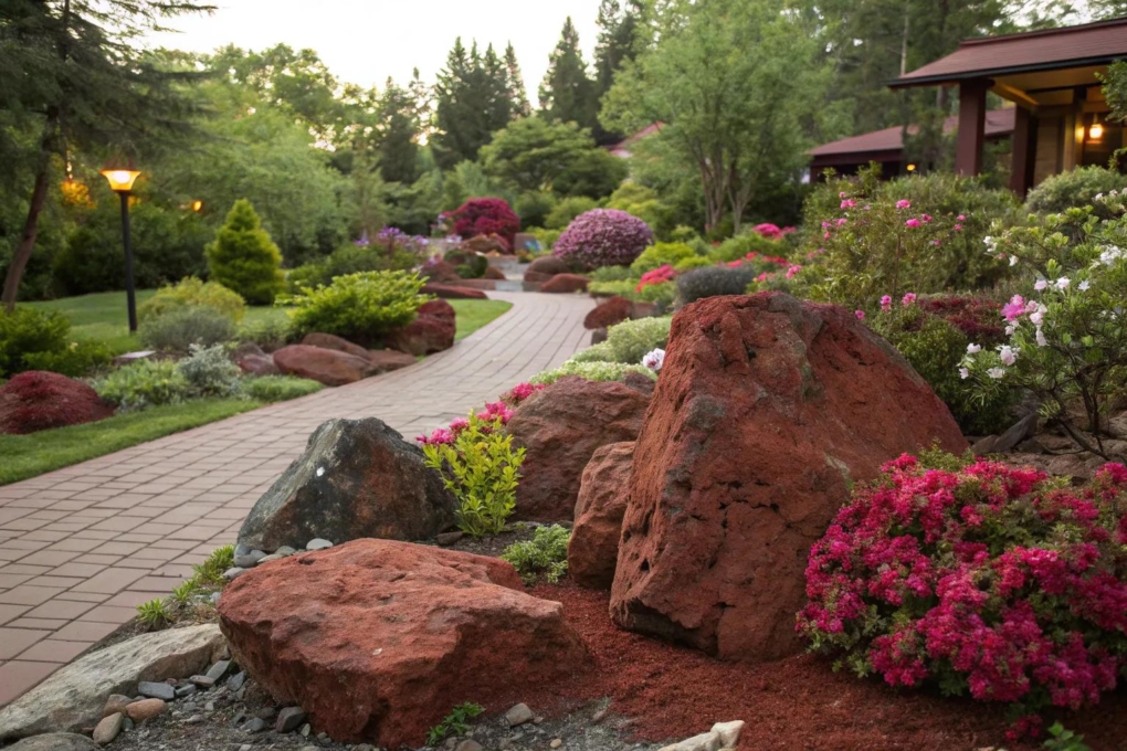 16+ Inspiring Red Lava Rock Landscaping Ideas
