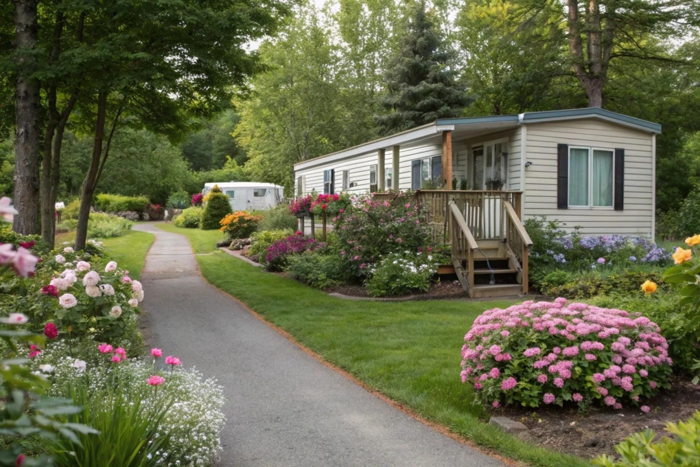 10+ Creative Mobile Home Landscape Ideas