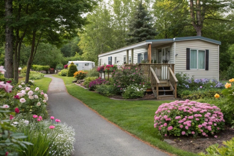 10+ Creative Mobile Home Landscape Ideas