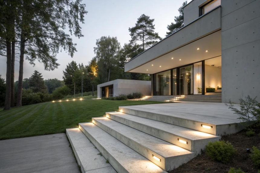 16+ Stunning Modern Concrete Steps Ideas