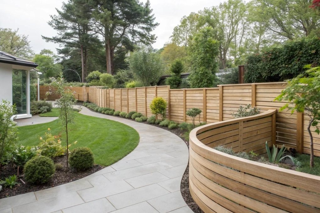 18+ Stylish Modern Curved Fence Ideas