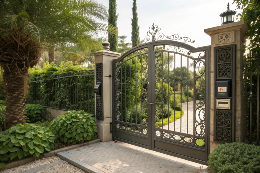 14+ Stylish Outdoor Gate Lock Design Ideas