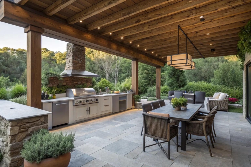 16+ Inspiring Outdoor Kitchen Ceiling Ideas
