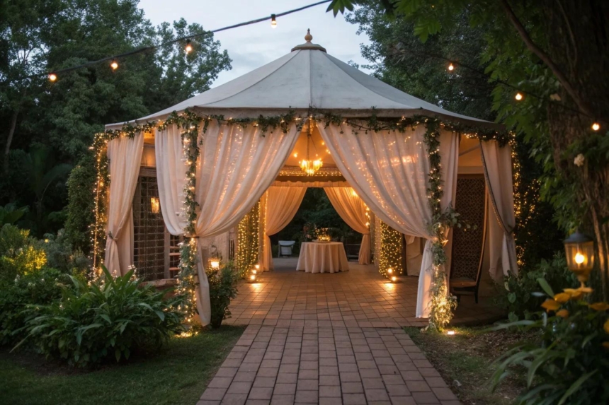 15+ Creative Outdoor Party Tent Decorating Ideas