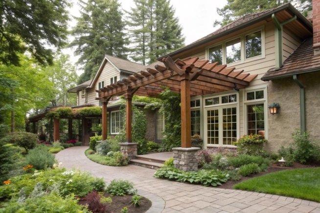 20+ Stylish Pergola Over Window Ideas