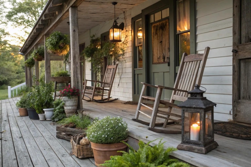 11+ Charming Primitive Porch Decor Ideas