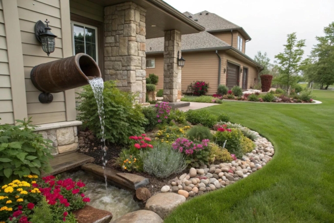 12+ Creative Rain Gutter Downspout Ideas