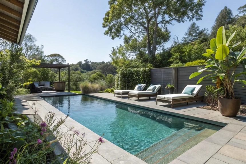 14+ Inspiring Small Pool Ideas with Sun Shelves