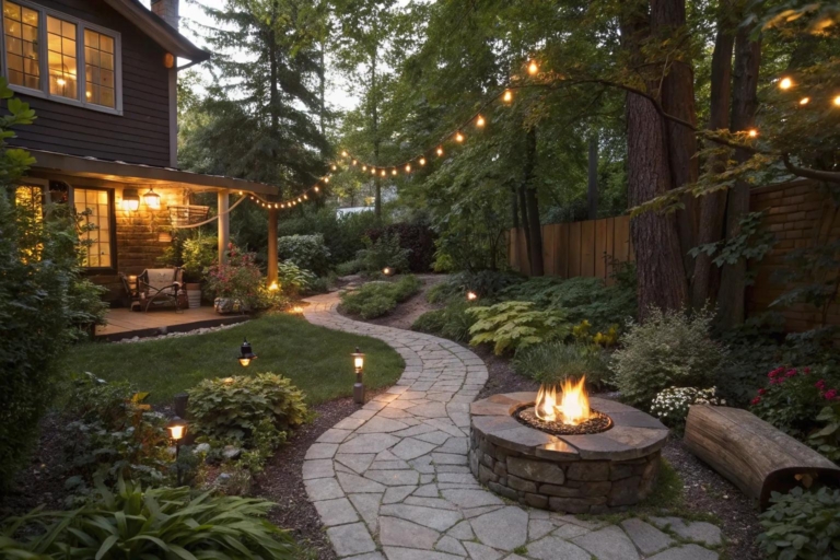 17+ Creative Walkway to Fire Pit Ideas