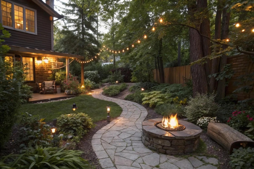 17+ Creative Walkway to Fire Pit Ideas