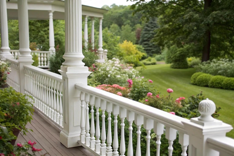 21+ Inspiring White Porch Railing Ideas