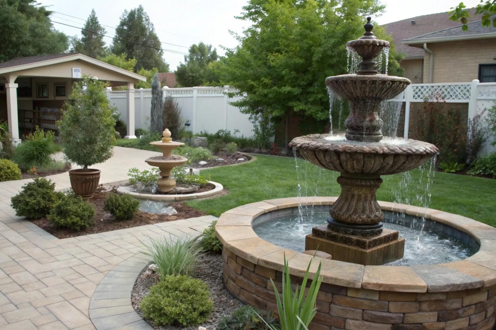 15+ Inspiring Backyard Garden Fountain Ideas