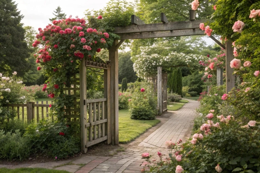 5+ Creative Fence Gate Trellis Ideas