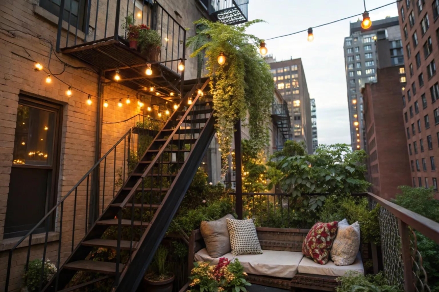 10+ Creative Fire Escape Decorating Ideas