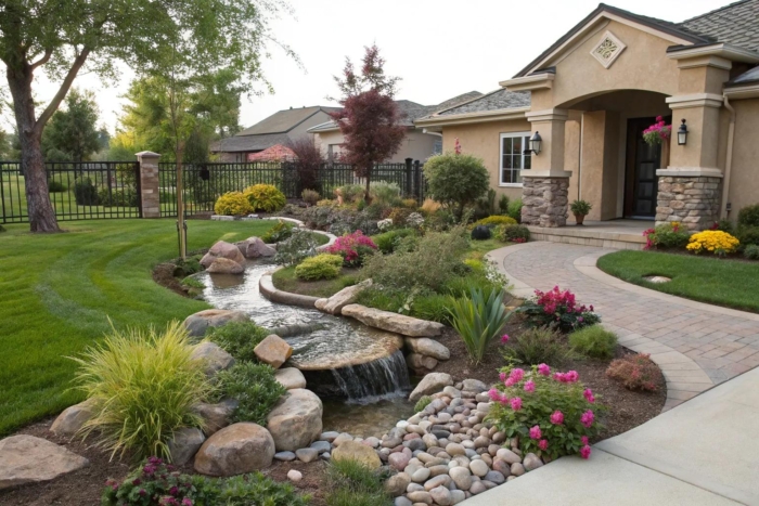 19+ Inspiring Front Yard Island Landscape Ideas