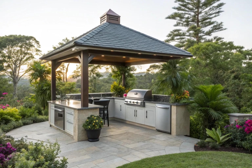 16+ Inspiring Gazebo Outdoor Kitchen Ideas