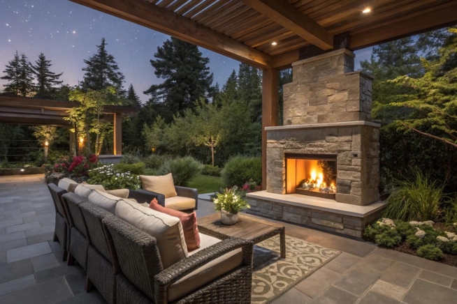 19+ Stylish Outdoor Gas Fireplace Ideas