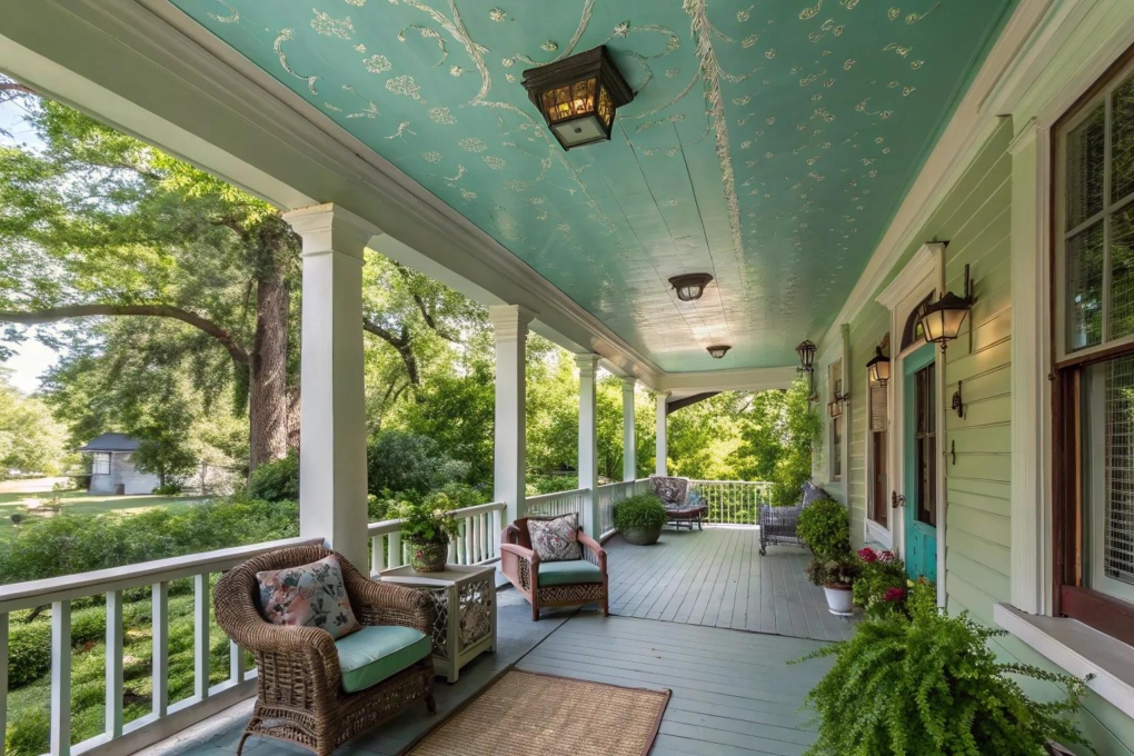 13+ Inspiring Porch Ceiling Paint Color Ideas