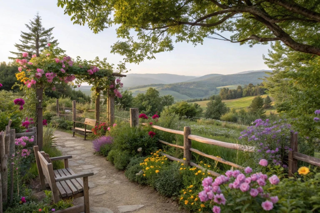18+ Charming Rustic Garden Fence Ideas