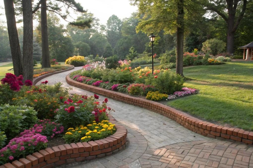 20+ Creative Scalloped Brick Edging Ideas