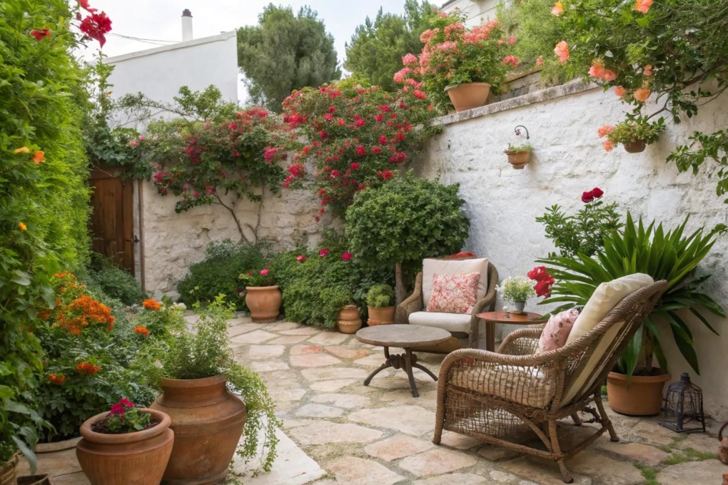 4+ Inspiring Small Mediterranean Garden Ideas