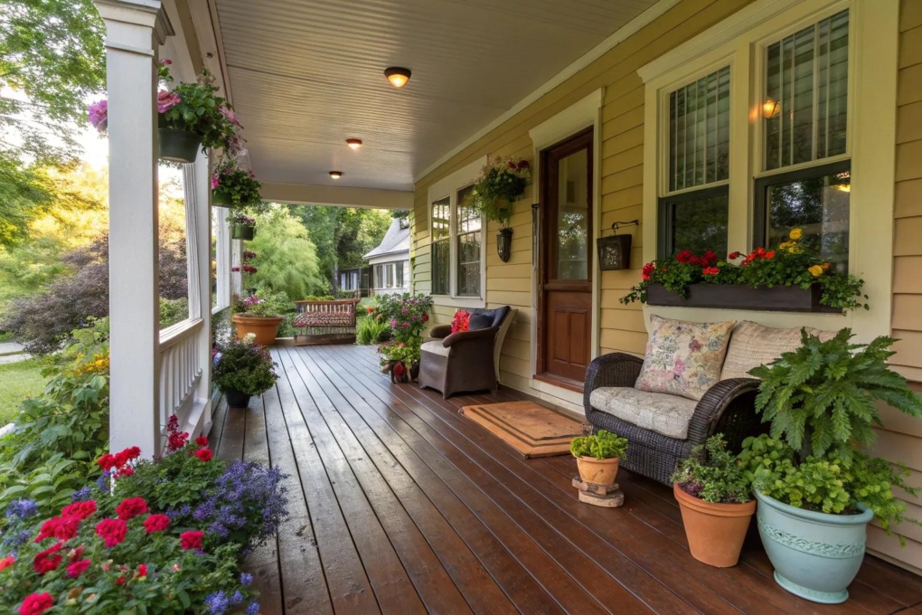 18+ Inspiring Stained Front Porch Ideas