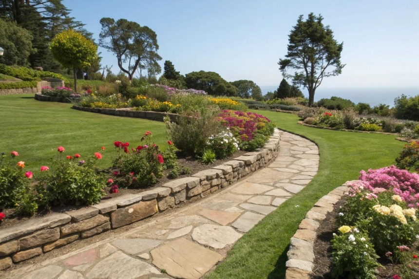 20+ Inspiring Stone Landscape Edging Ideas