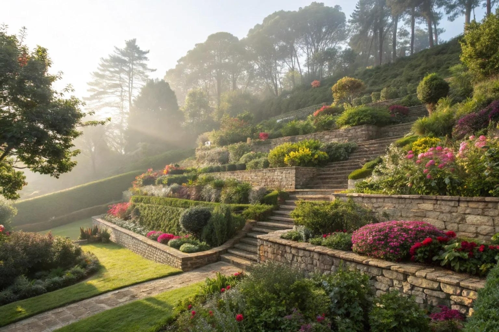 17+ Creative Terraced Retaining Wall Ideas