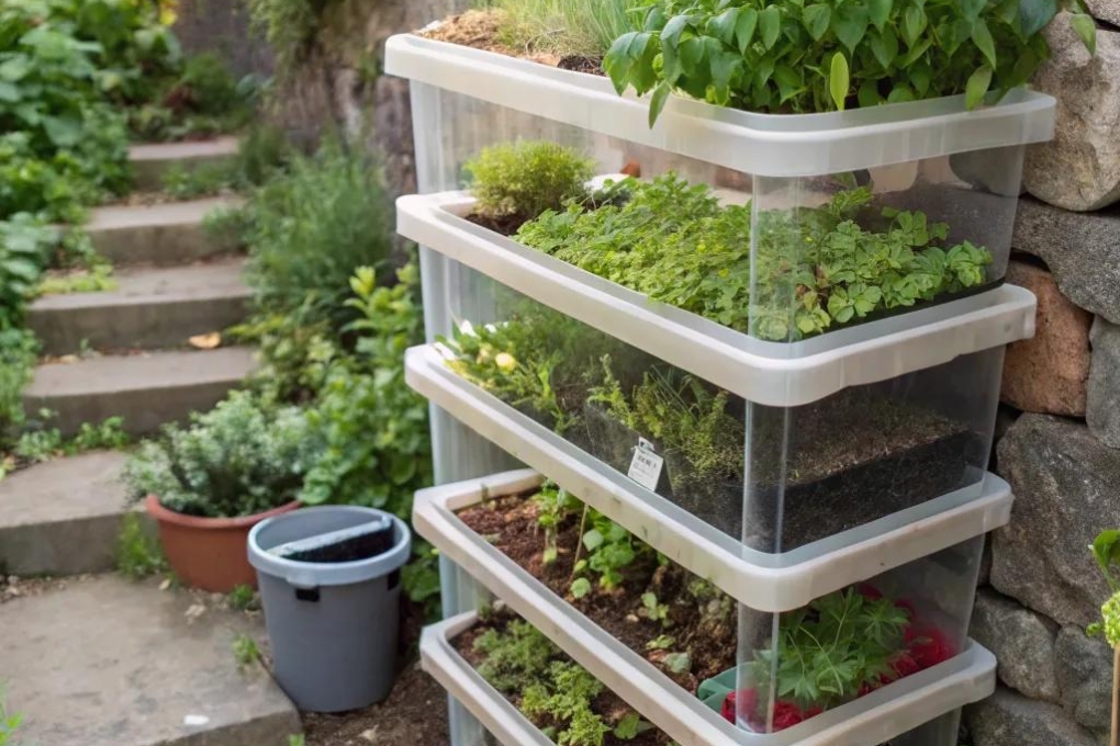 8+ Creative Plastic Container Gardening Ideas