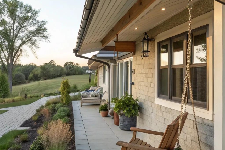 14+ Inspiring Front Porch Gutter Ideas