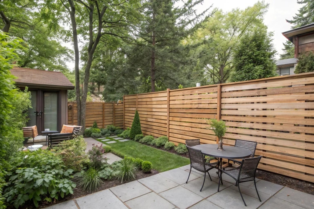20+ Stylish Horizontal Slat Fence Ideas