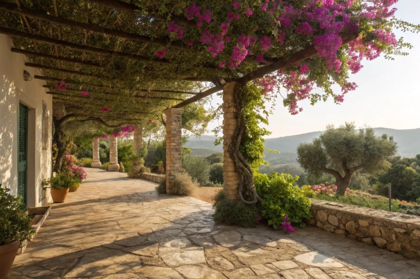 19+ Inspiring Mediterranean Pergola Ideas