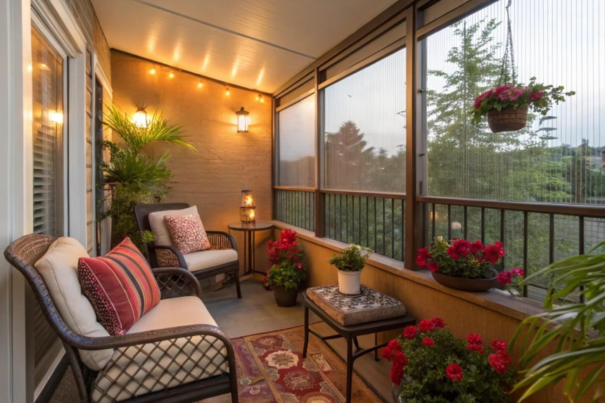 14+ Inspiring Screened-In Balcony Ideas