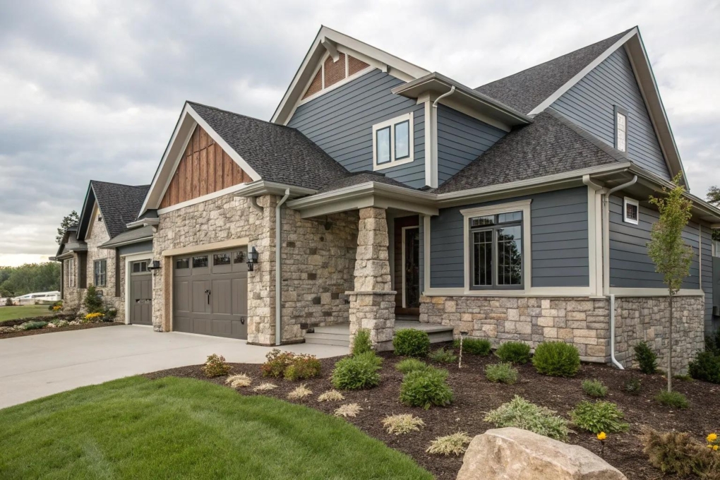 16+ Stylish Stone and Siding Combinations Ideas