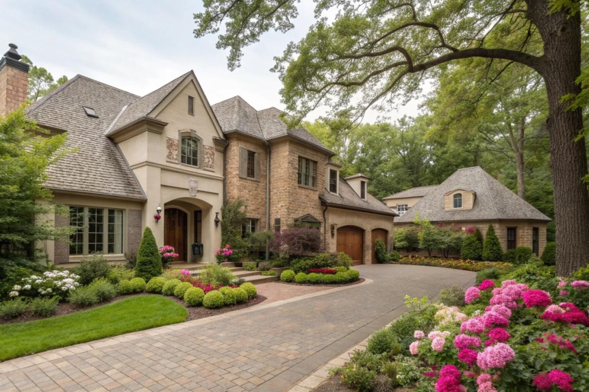 14+ Stylish Stucco and Brick House Ideas