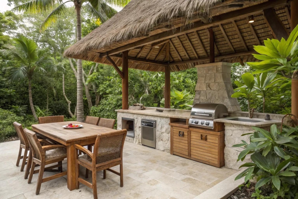 17+ Inspiring Tropical Outdoor Kitchen Ideas