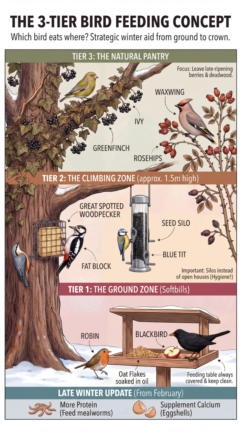 Feeding Wild Birds Properly: The 3-Level Concept for Your Garden ...